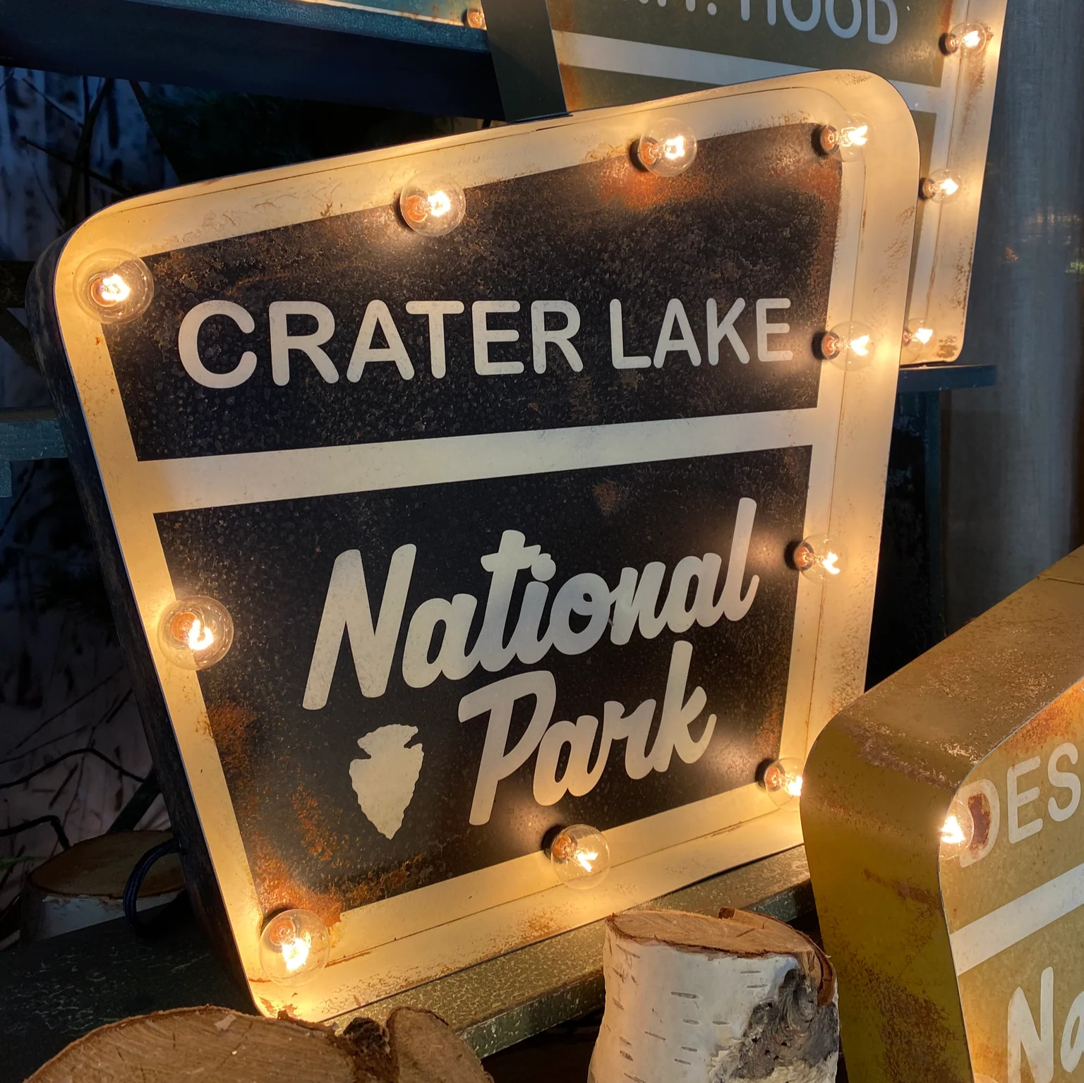 Lighted National Forest Signs – Lone Crow Bungalow, Bend