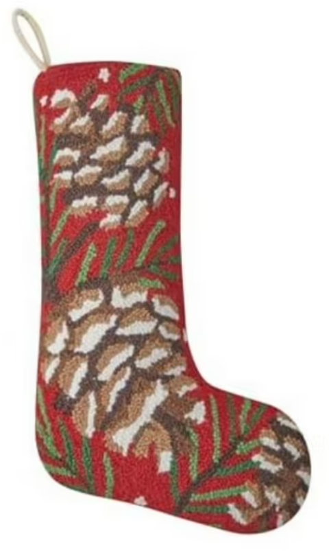 20" Pine Cone Stocking- Wool – Lone Crow Bungalow, Bend